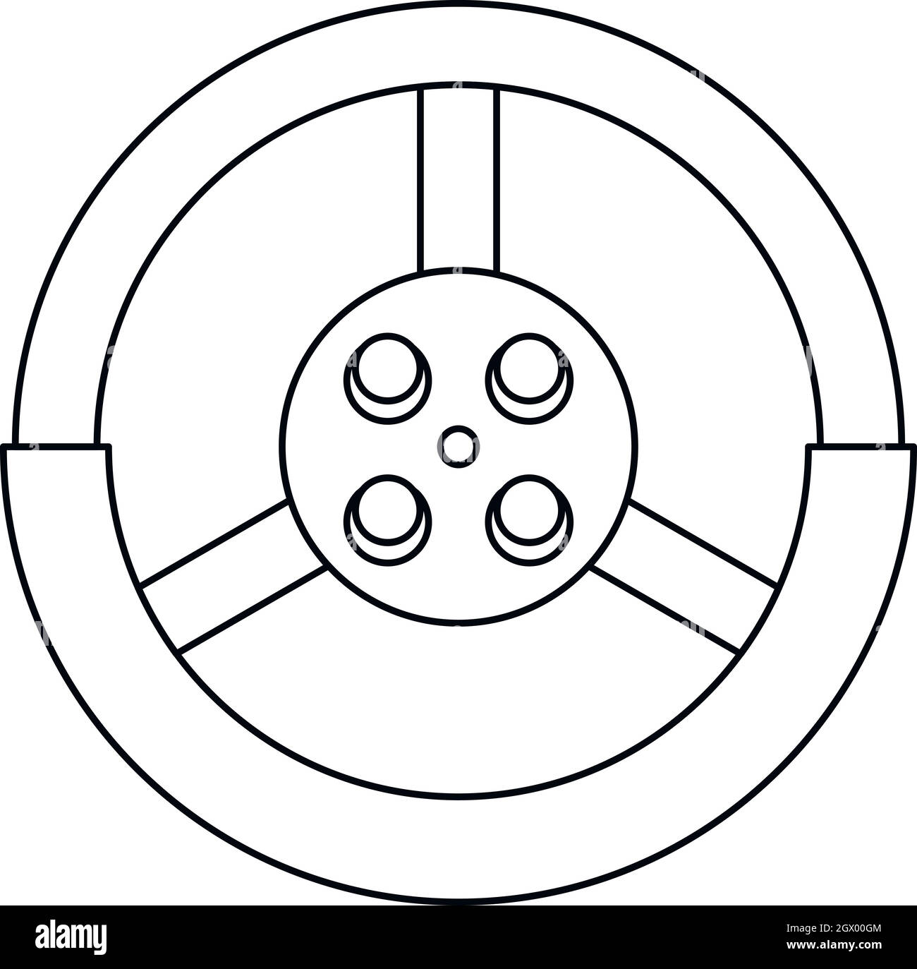 Steering wheel icon, outline style Stock Vector Image & Art - Alamy