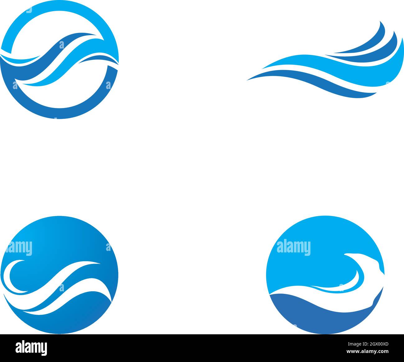 Water Wave symbol and icon Logo Template vector Stock Vector Image ...