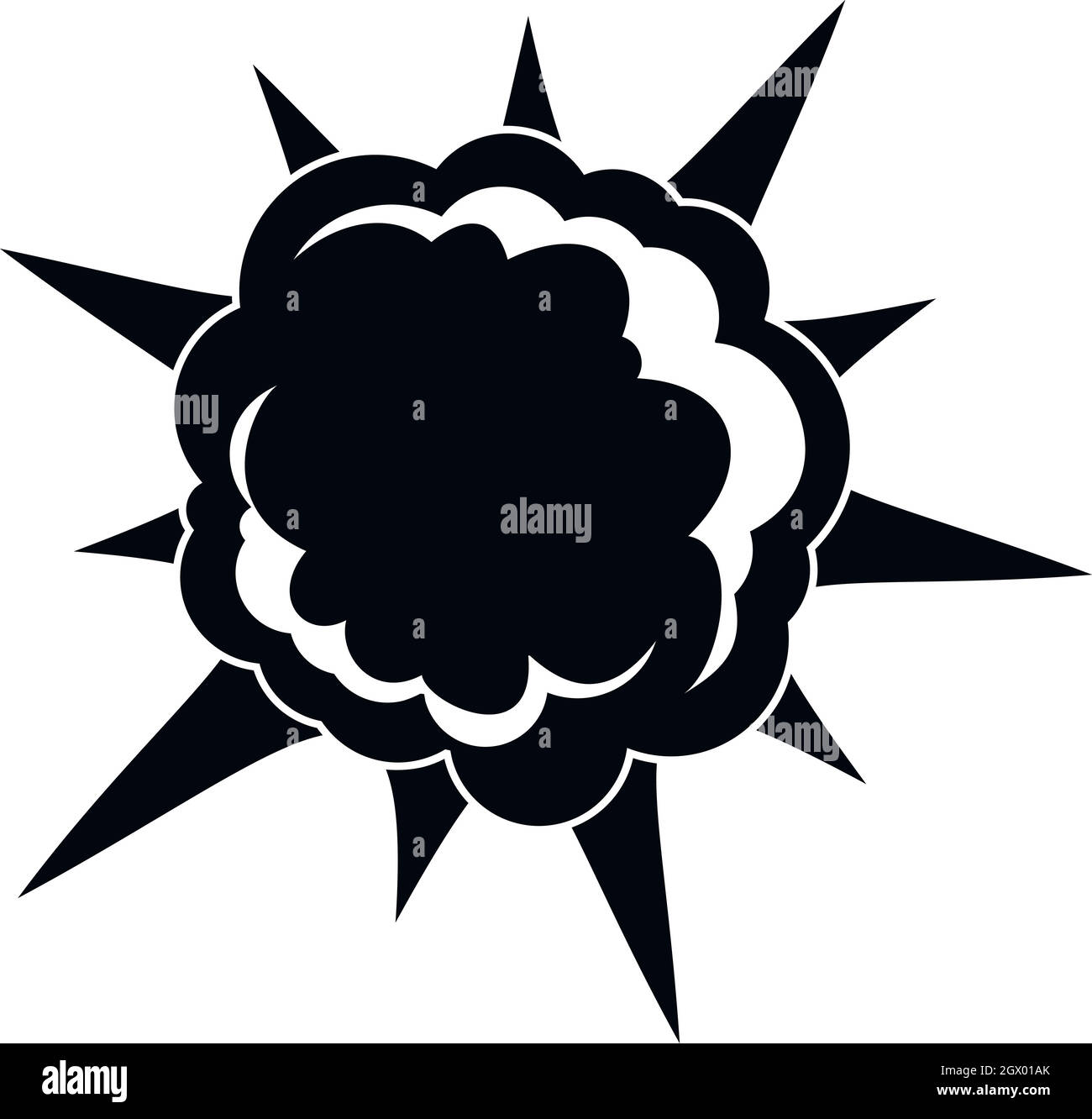 Powerful explosion icon, simple style Stock Vector Image & Art - Alamy