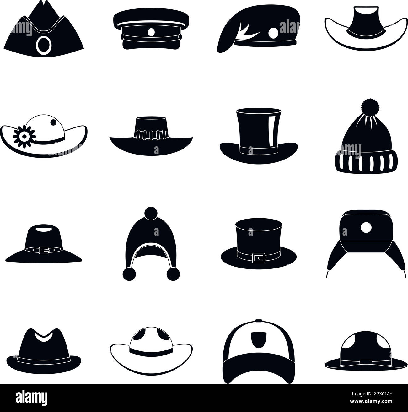 Hat icons hi-res stock photography and images - Alamy