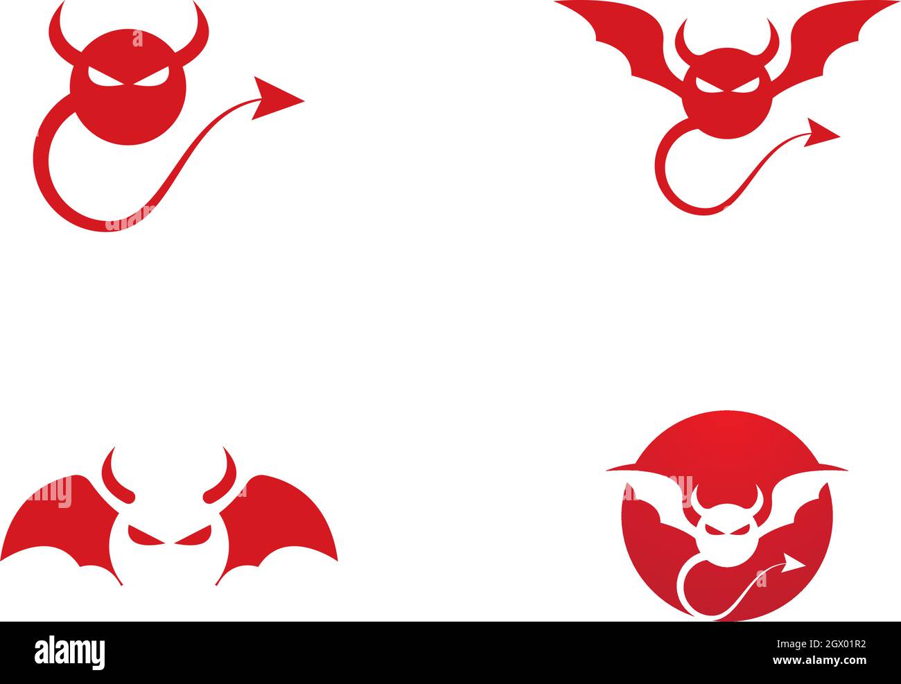 Devil logo vector icon template Stock Vector Image & Art - Alamy