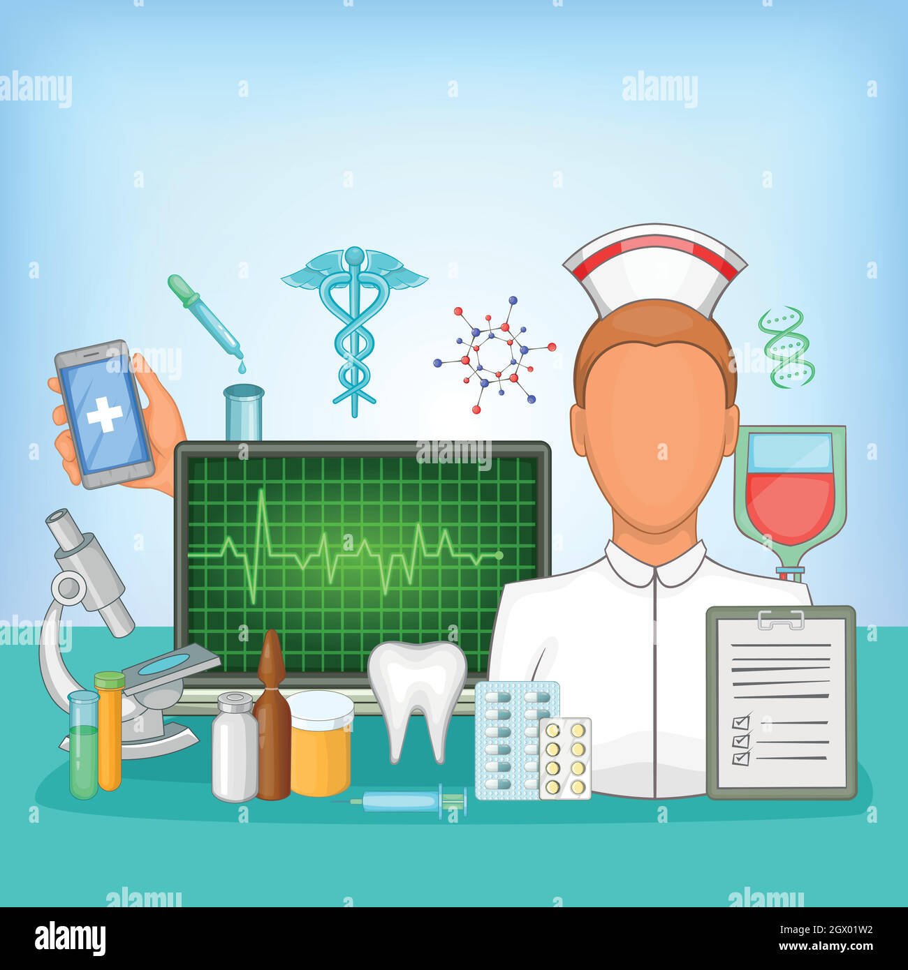 Medicine concept pharmacy, cartoon style Stock Vector Image & Art - Alamy