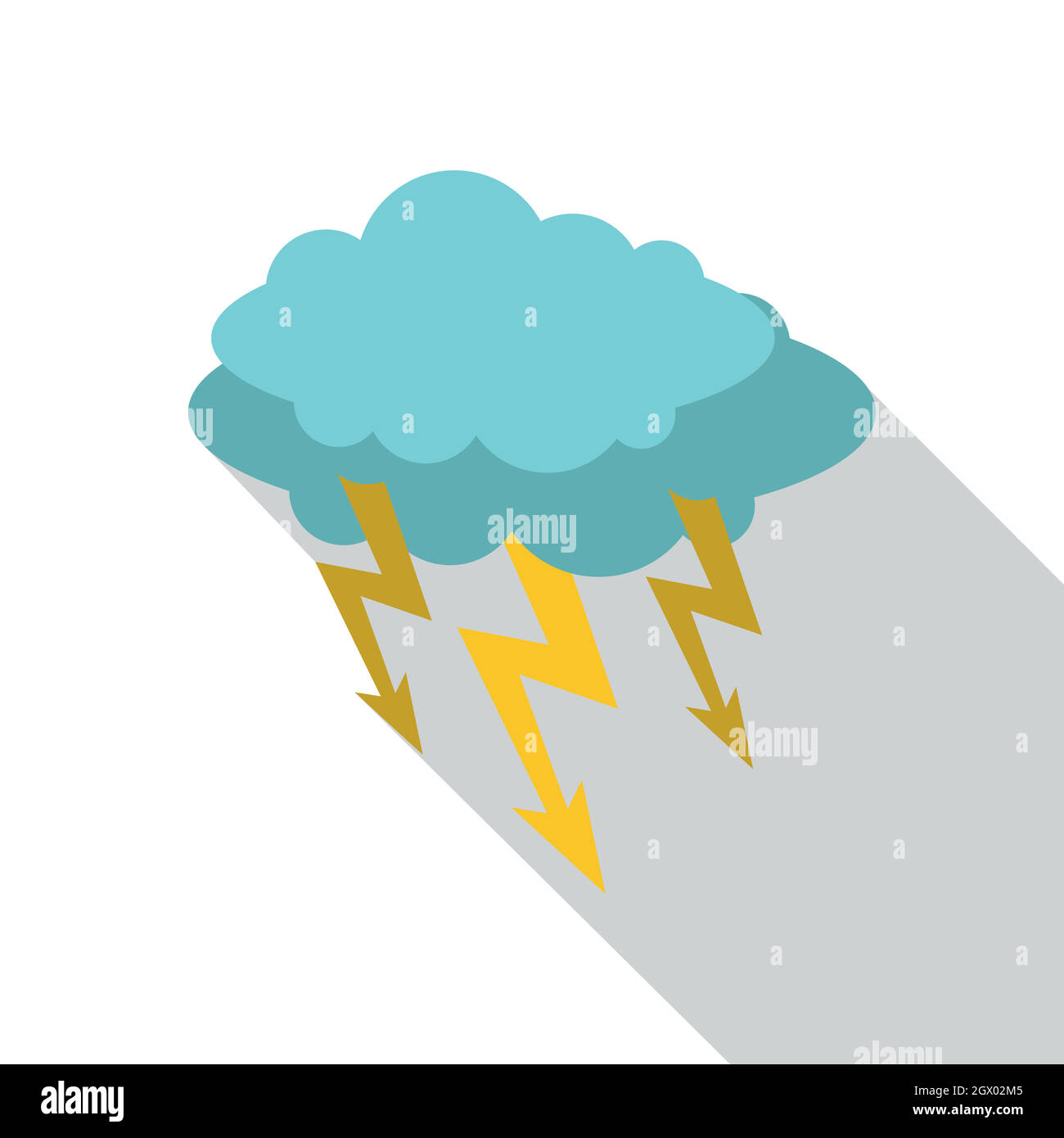 Storm cloud lightning bolt icon, flat style Stock Vector Image & Art ... Storm cloud lightning bolt icon, flat style Stock Vector Image & Art ...