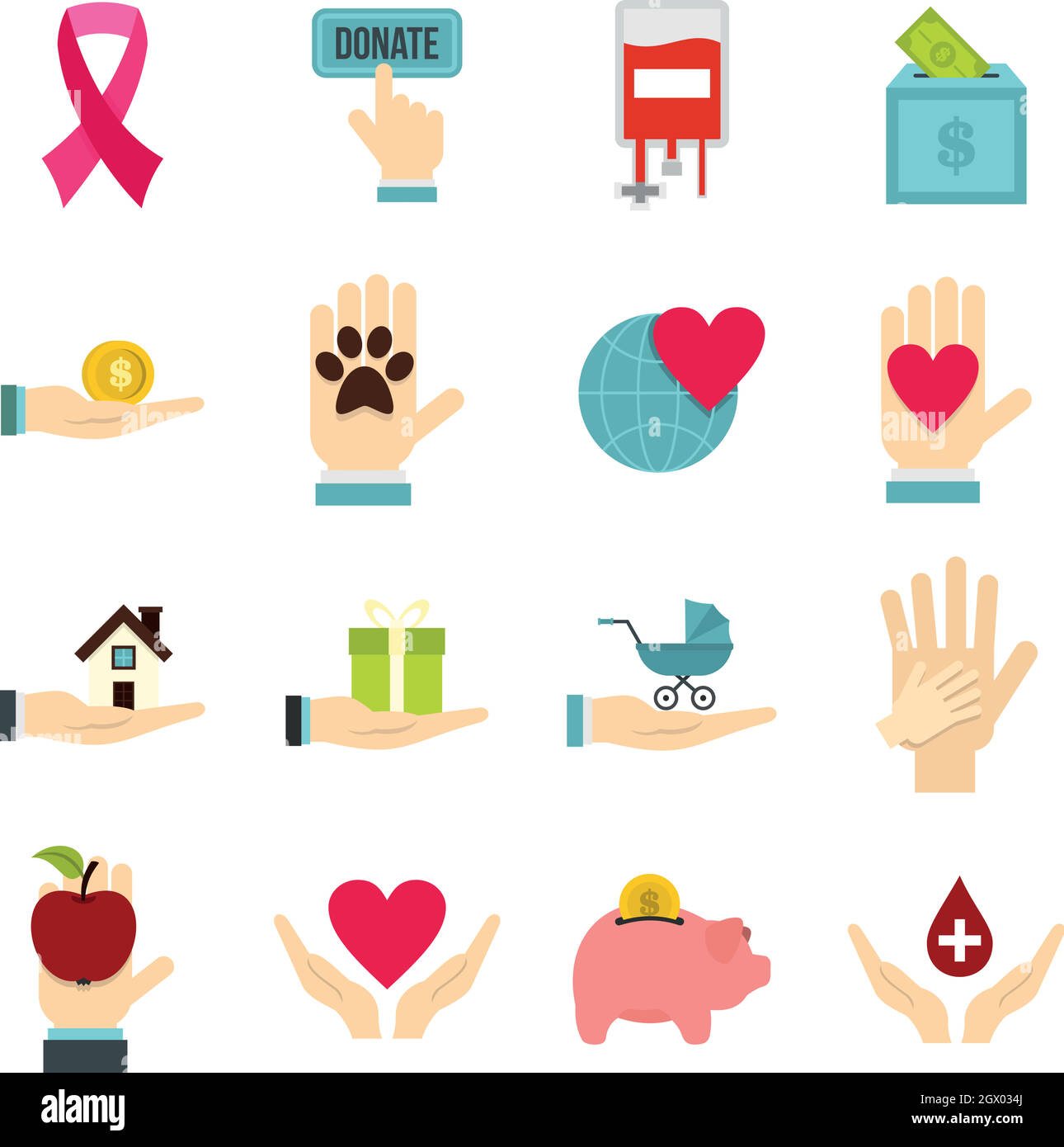 Volunteering help charity hand Cut Out Stock Images & Pictures - Alamy
