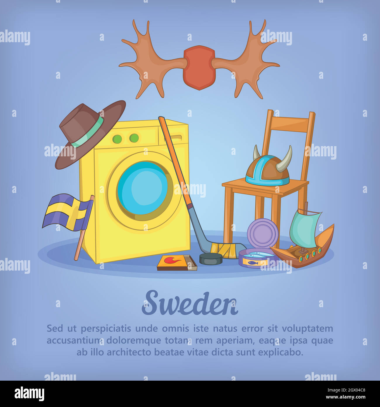 Sweden concept, cartoon style Stock Vector Image & Art - Alamy