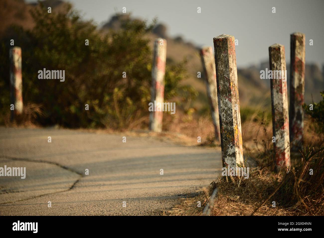 Warning poles hi-res stock photography and images - Alamy