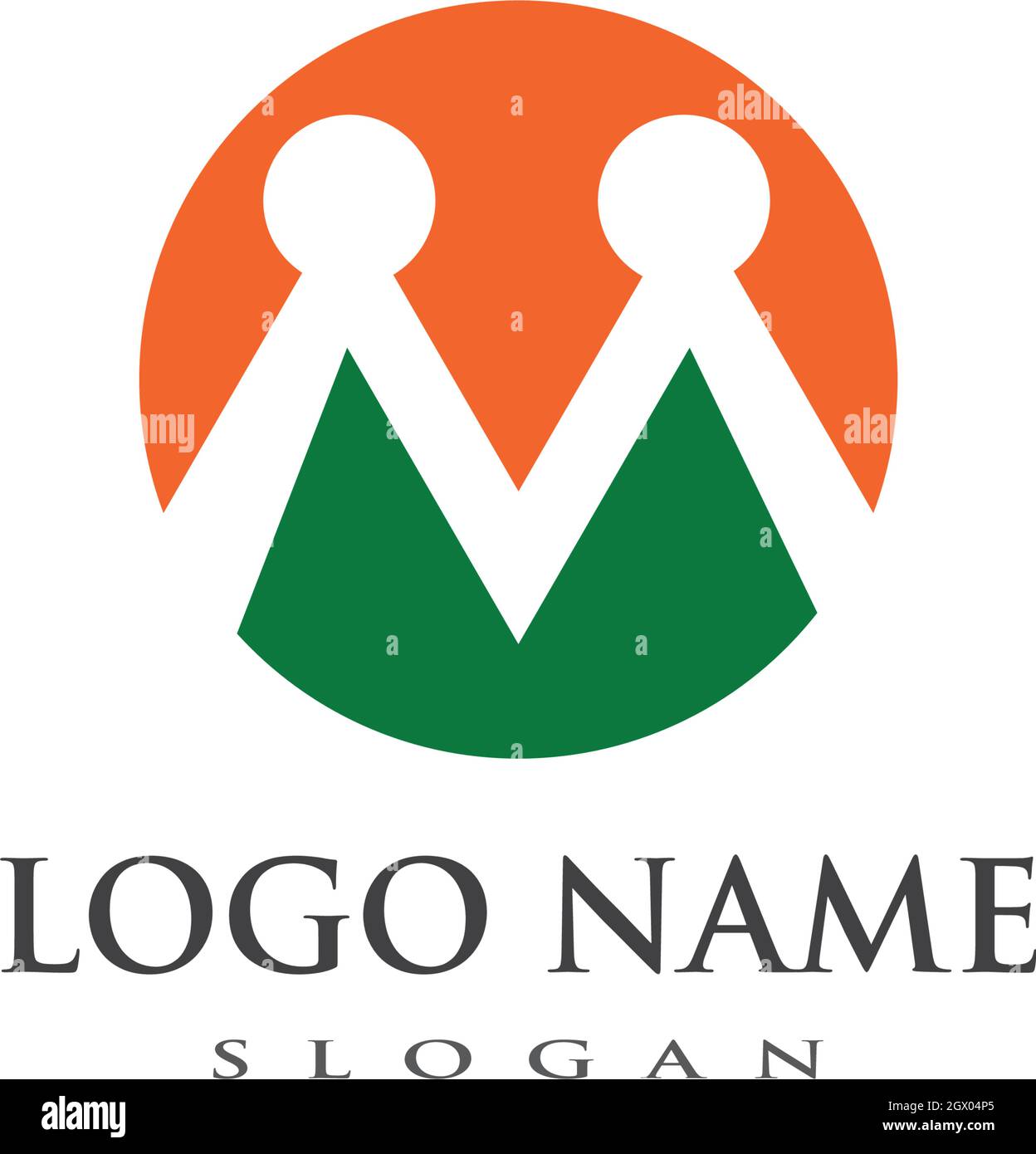 M letter community care Logo template vector icon Stock Vector Image ...