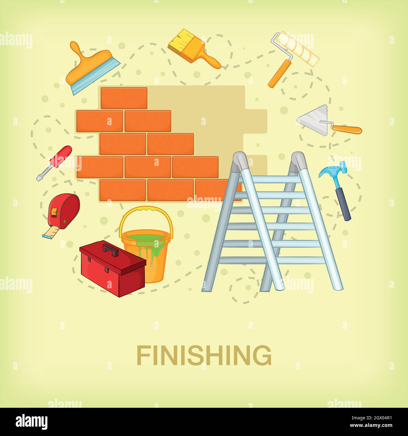 Building process concept place, cartoon style Stock Vector Image & Art ...