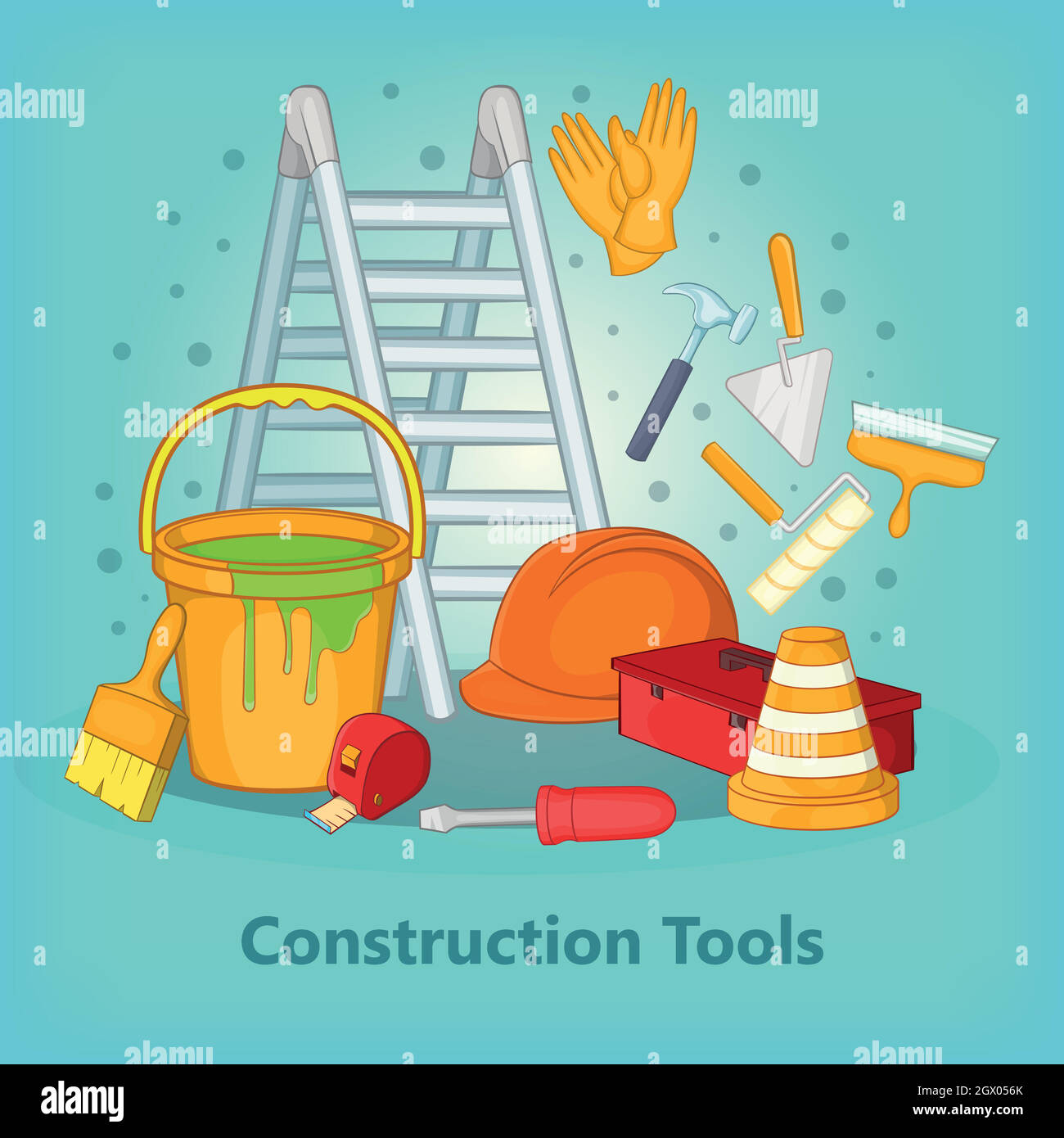 Building process concept tools, cartoon style Stock Vector Image & Art ...