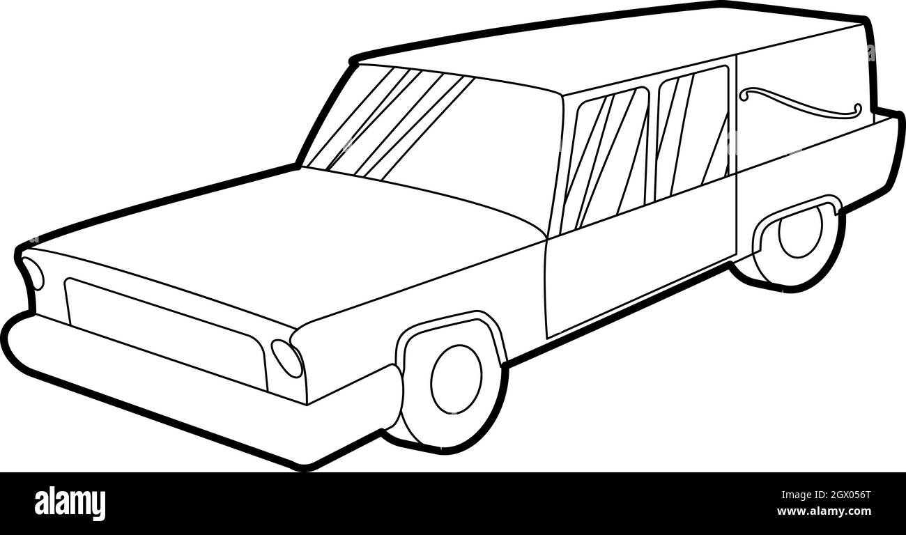 Hearse icon, outline style Stock Vector Image & Art - Alamy