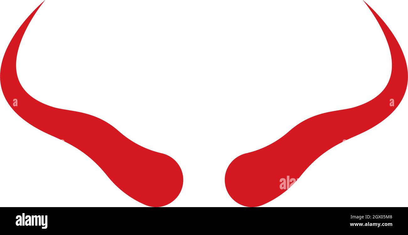 Horn Taurus Logo Template vector icon illustration Stock Vector Image ...