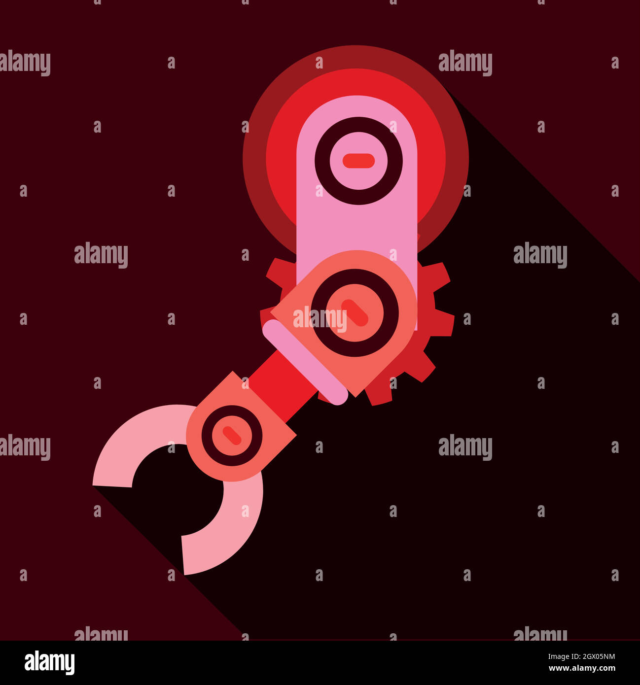 Robot hand icon, flat style Stock Vector Image & Art - Alamy