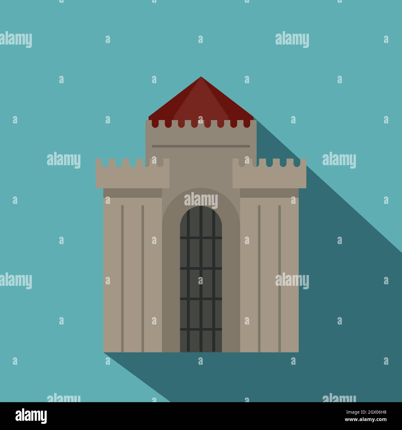 Flat vector old building Stock Vector Images - Alamy