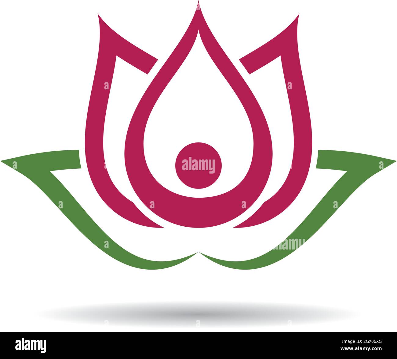 Yoga Lotus flowers design logo Template icon Stock Vector Image & Art ...