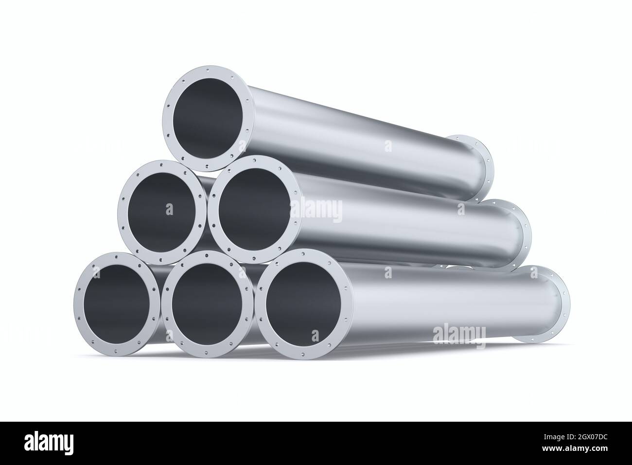 pipes on white background. Isolated 3D illustration Stock Photo - Alamy