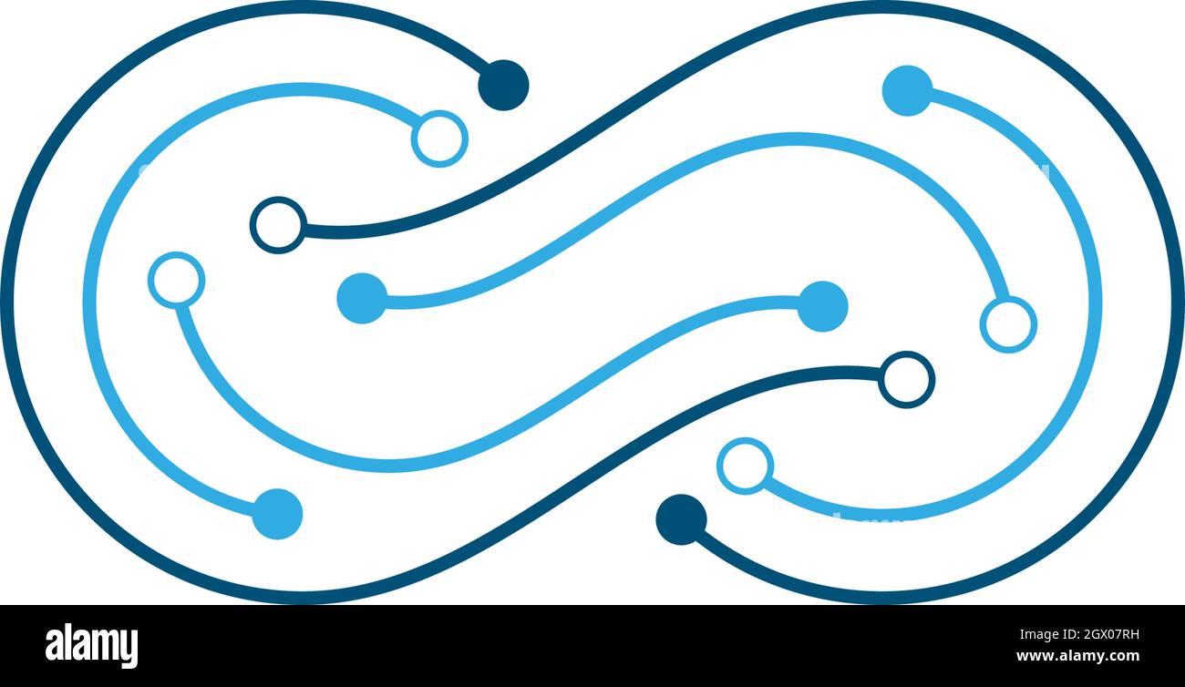 circuit infinity ilustration vector template Stock Vector Image & Art ...