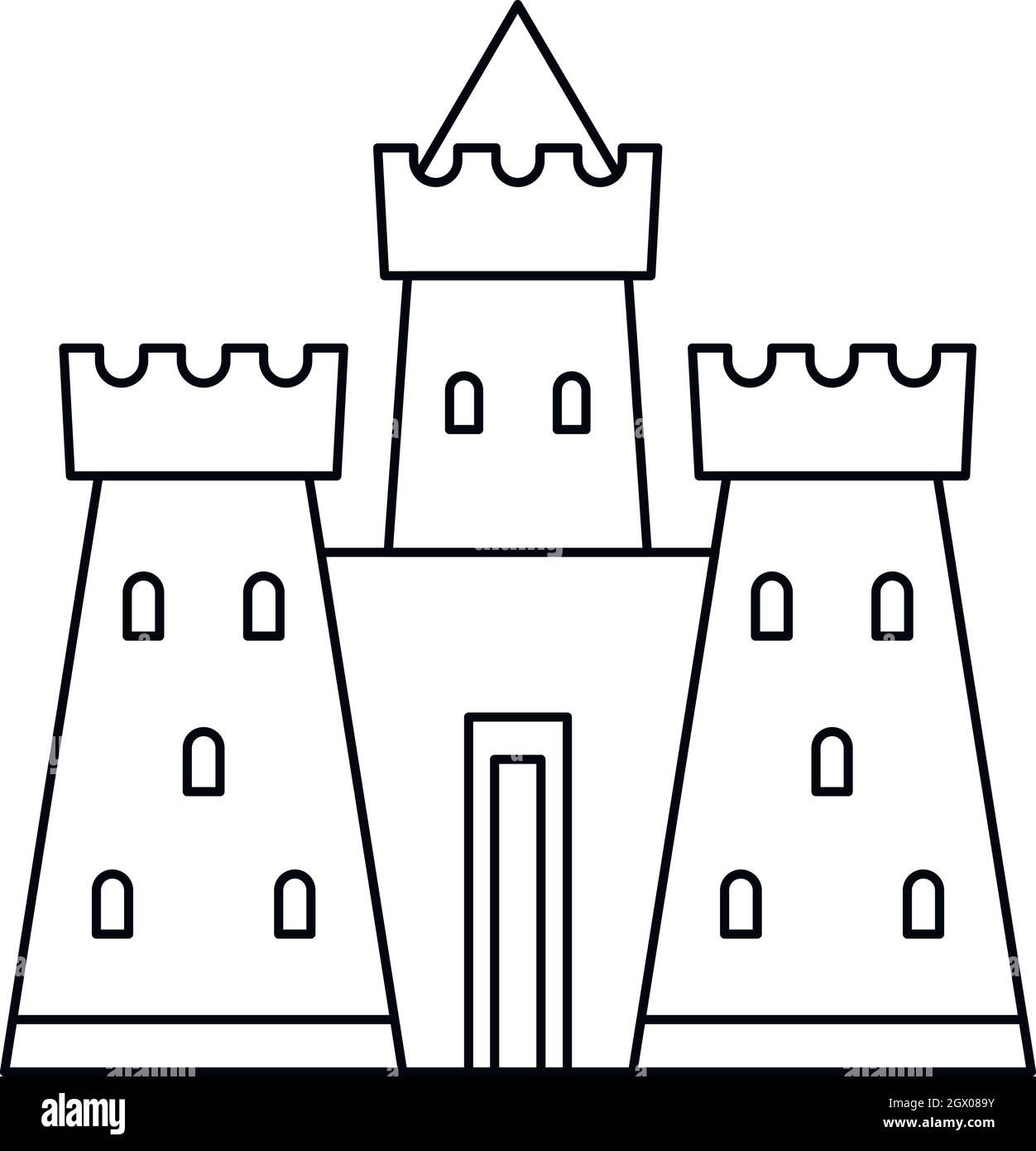 Castle Outline Template