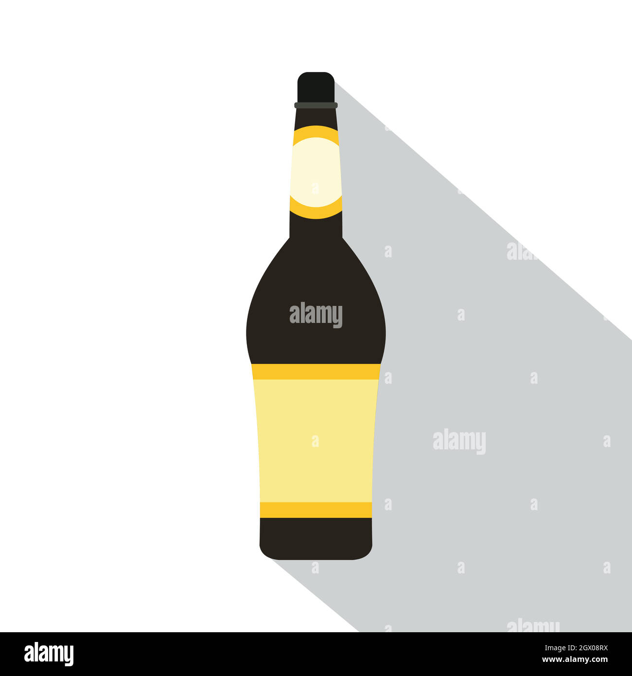 Brandy bottle icon flat Stock Vector Images - Alamy