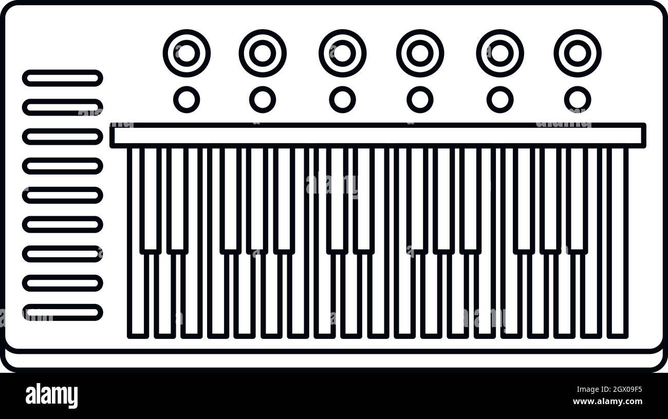Music synthesizer icon, outline style Stock Vector Image & Art - Alamy