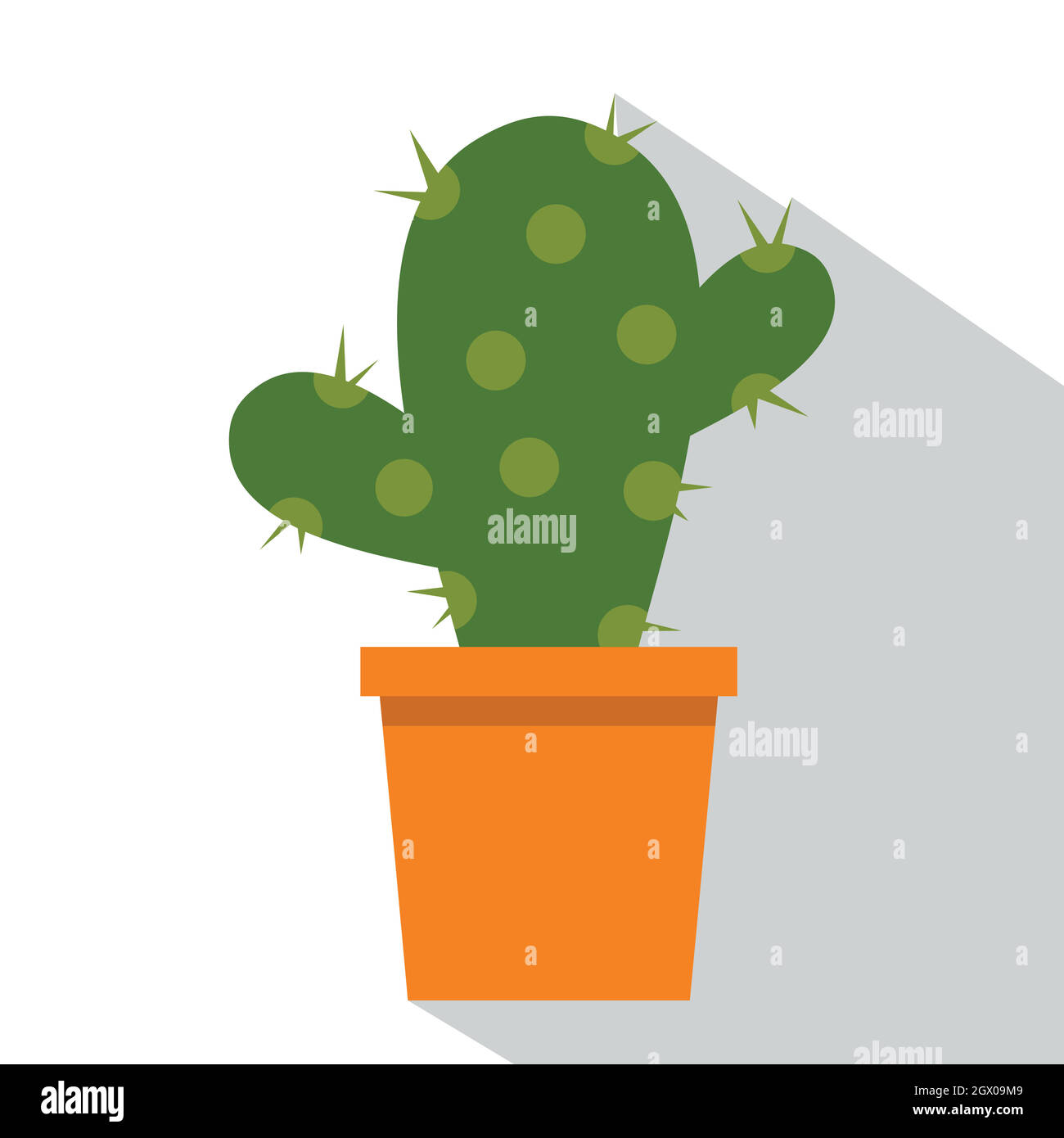 Green cactus in flower Stock Vector Images - Alamy