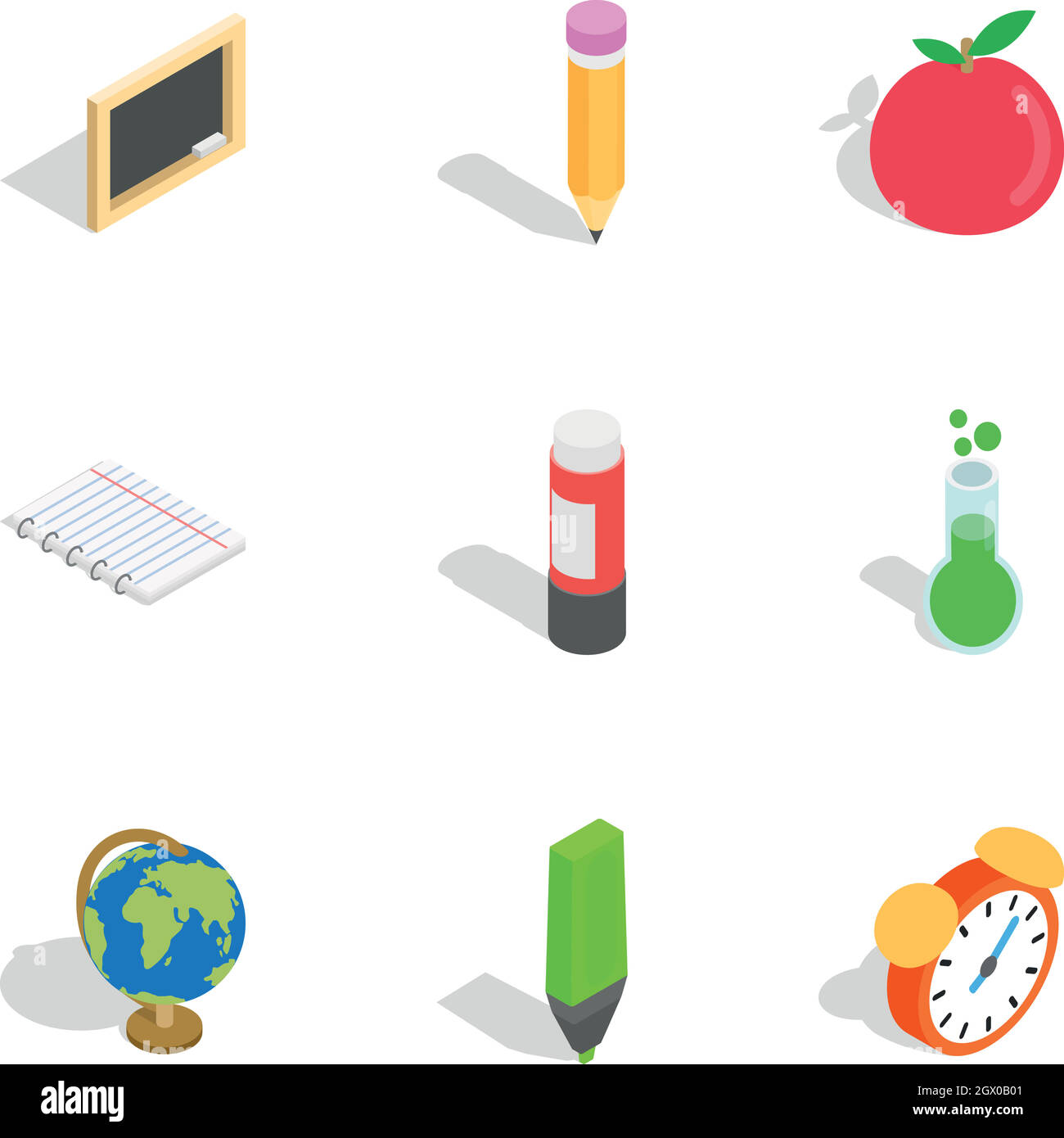 School teacher supplies Cut Out Stock Images & Pictures - Alamy