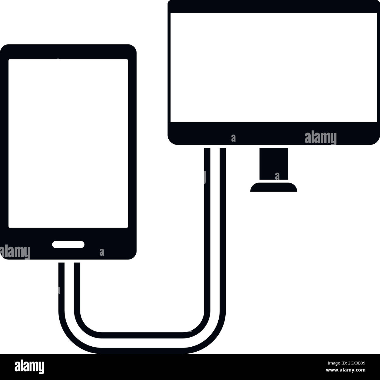 Connection phone icon, simple style Stock Vector Image & Art - Alamy