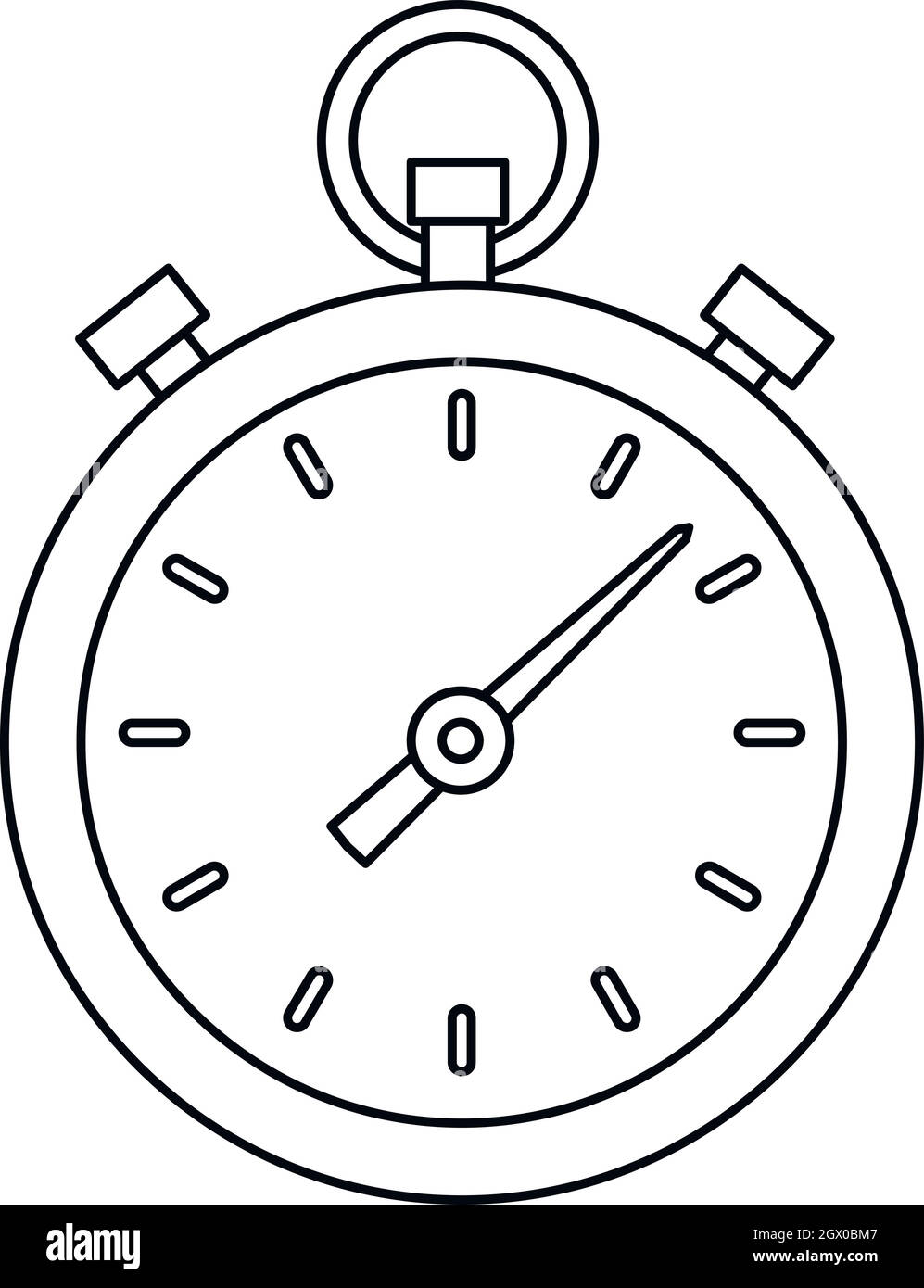 Stopwatch icon, outline style Stock Vector Image & Art - Alamy