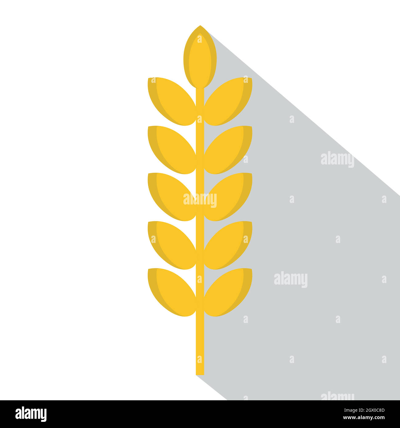 Grain spike icon, flat style Stock Vector Image & Art - Alamy