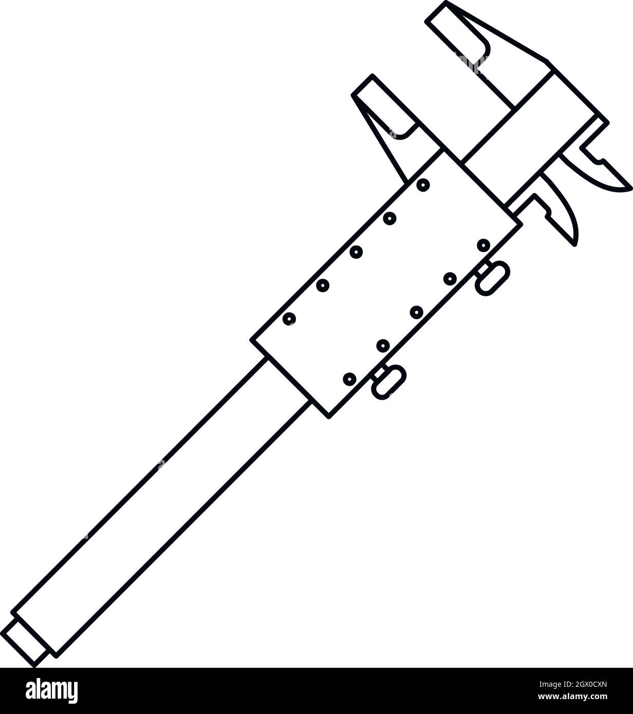 Steel ruler icon outline Cut Out Stock Images & Pictures - Alamy