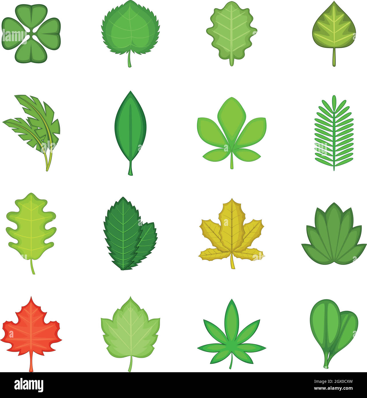 Retro green different vector Cut Out Stock Images & Pictures - Alamy