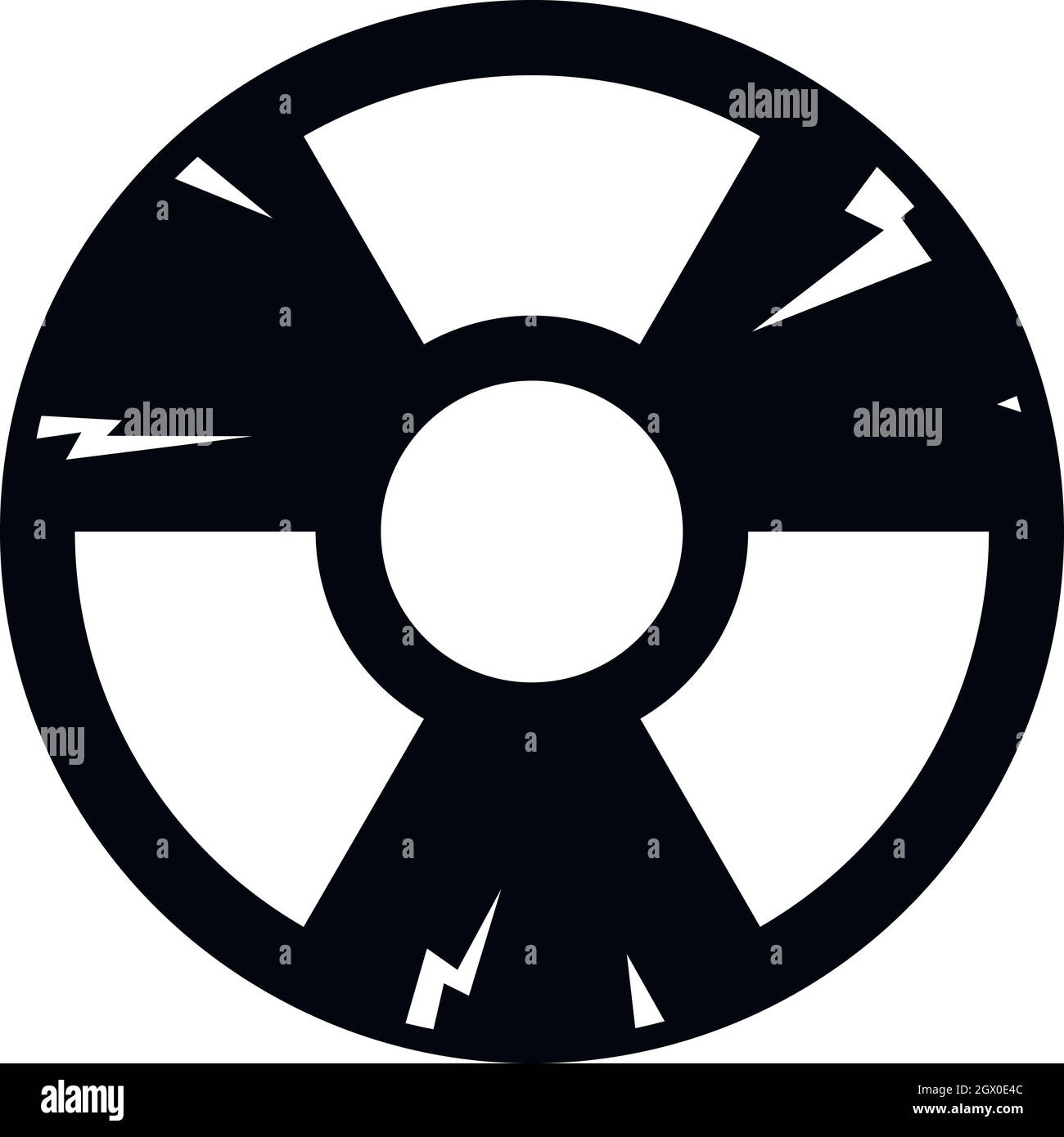 Radiation sign icon, simple style Stock Vector Image & Art - Alamy