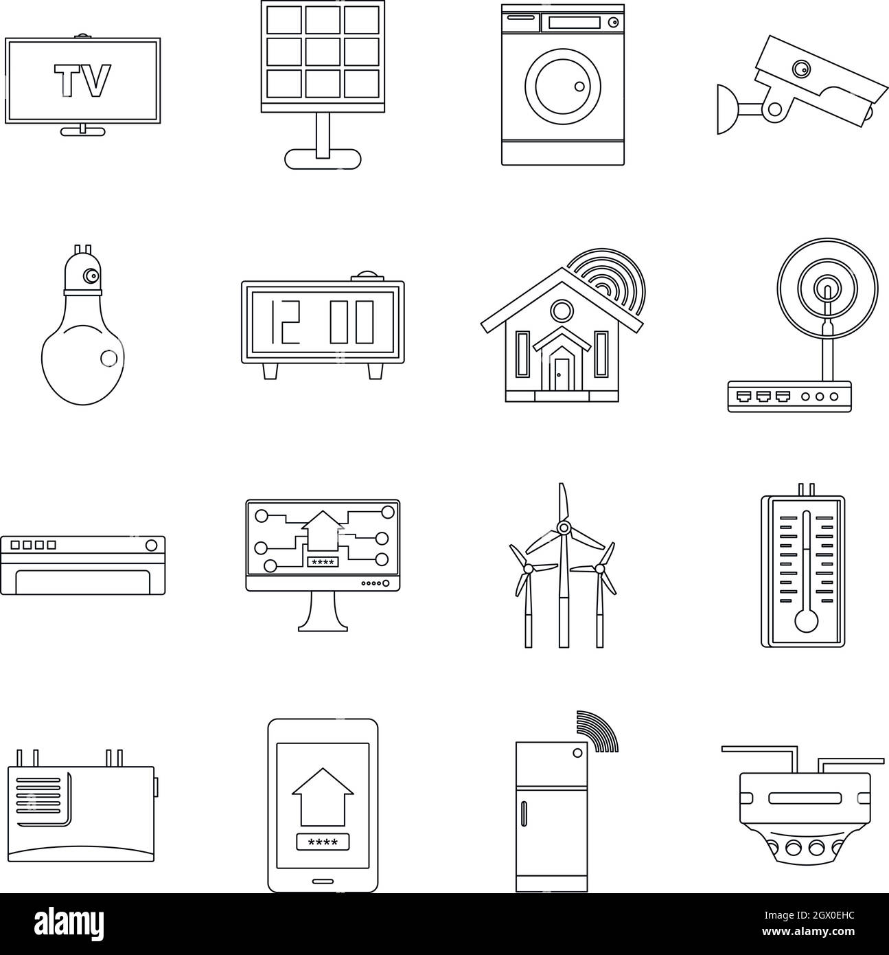 Home router icon outline hi-res stock photography and images - Alamy