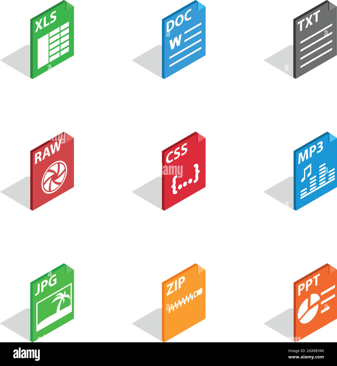 File label icons, isometric 3d style Stock Vector Image & Art - Alamy