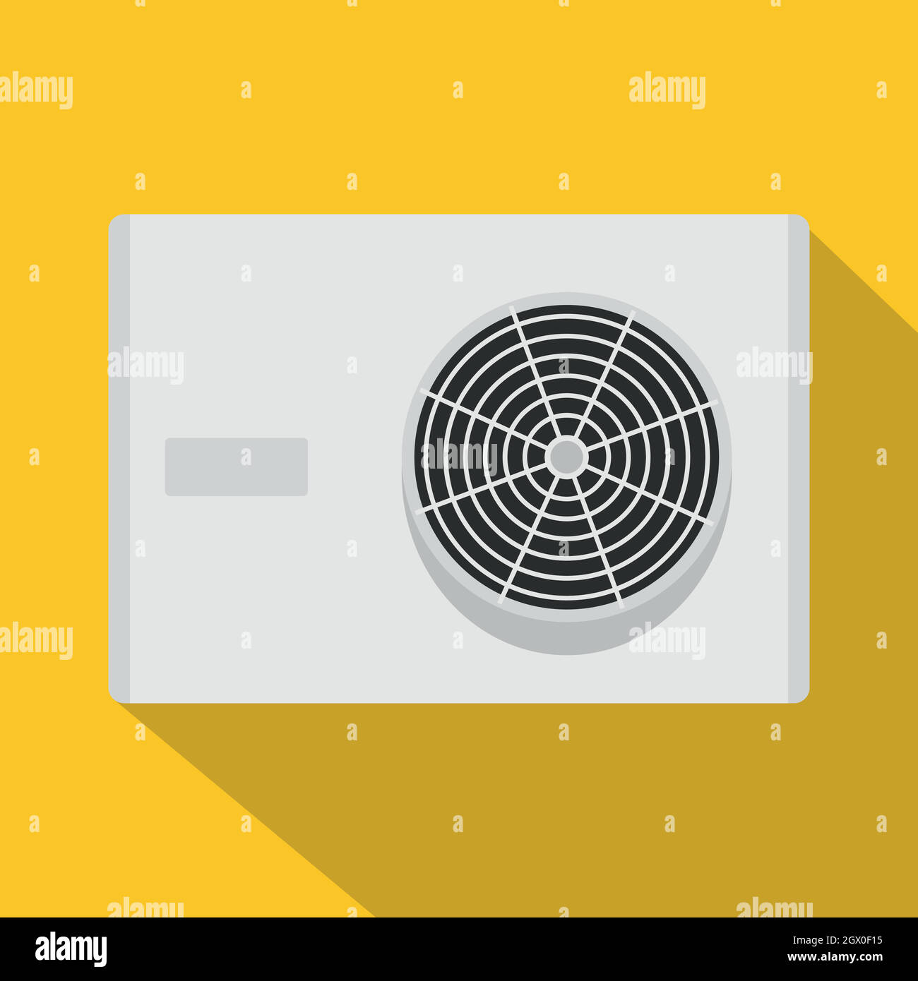 Air conditioner compressor unit icon, flat style Stock Vector Image ...