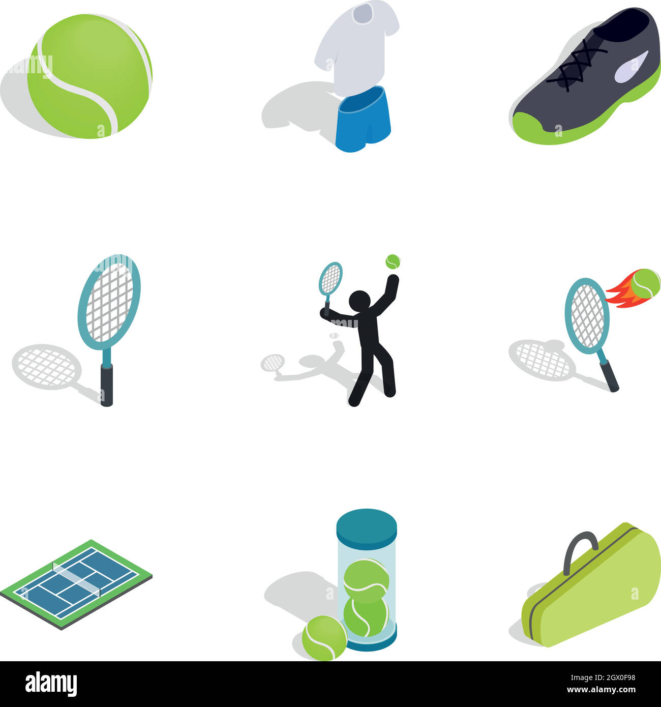 Tennis icons, isometric 3d style Stock Vector Image & Art - Alamy