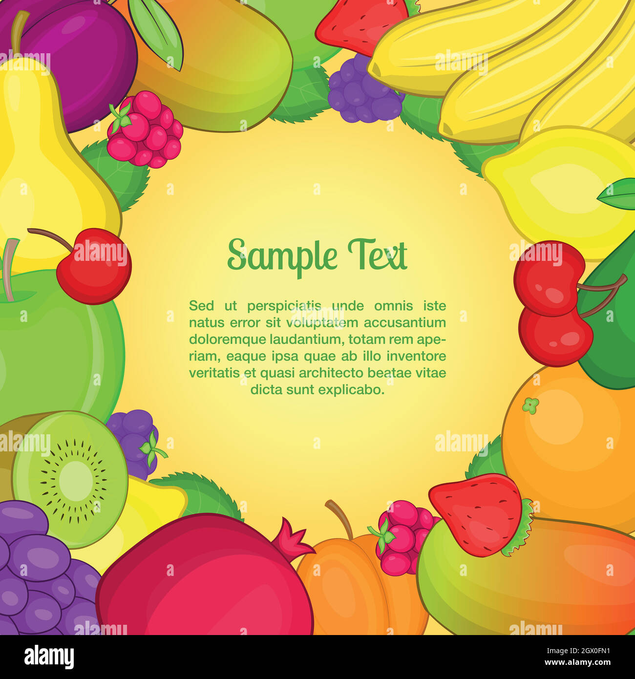 Fruits cartoon hi-res stock photography and images - Alamy