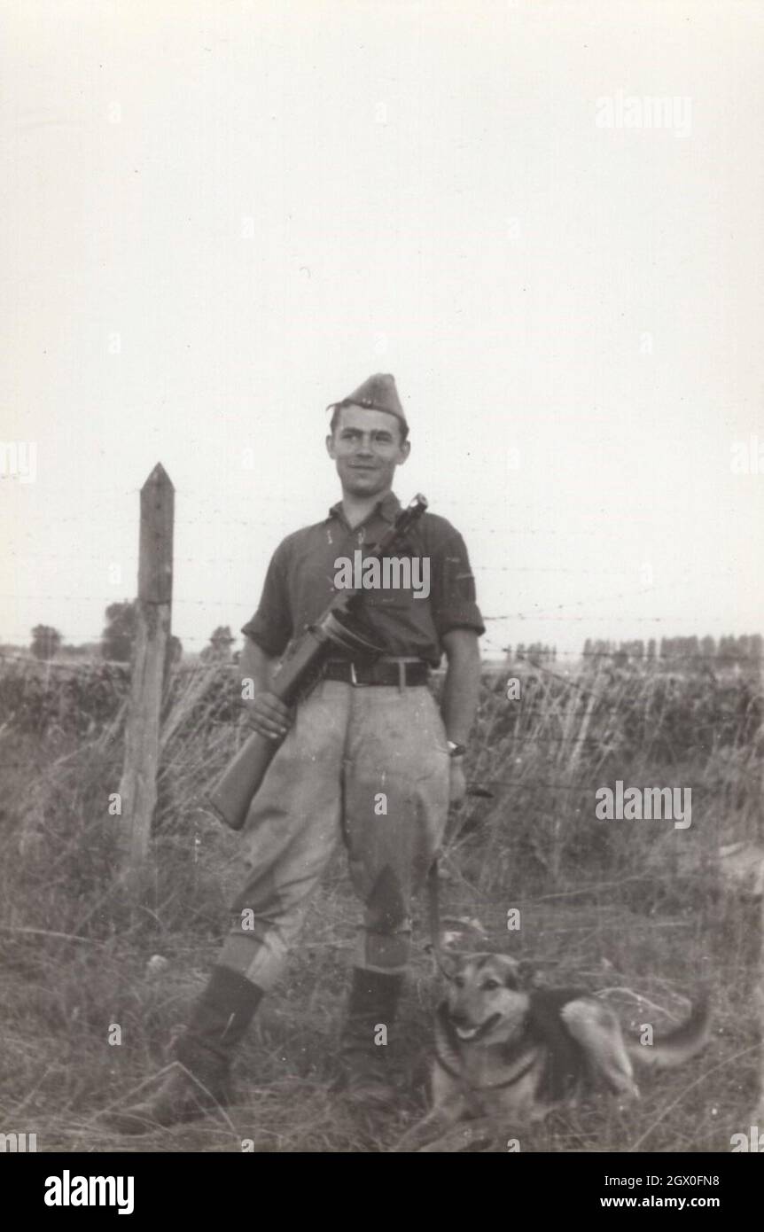 vintage / Retro army / military PPsh-41 series 5. One soldier with a ...