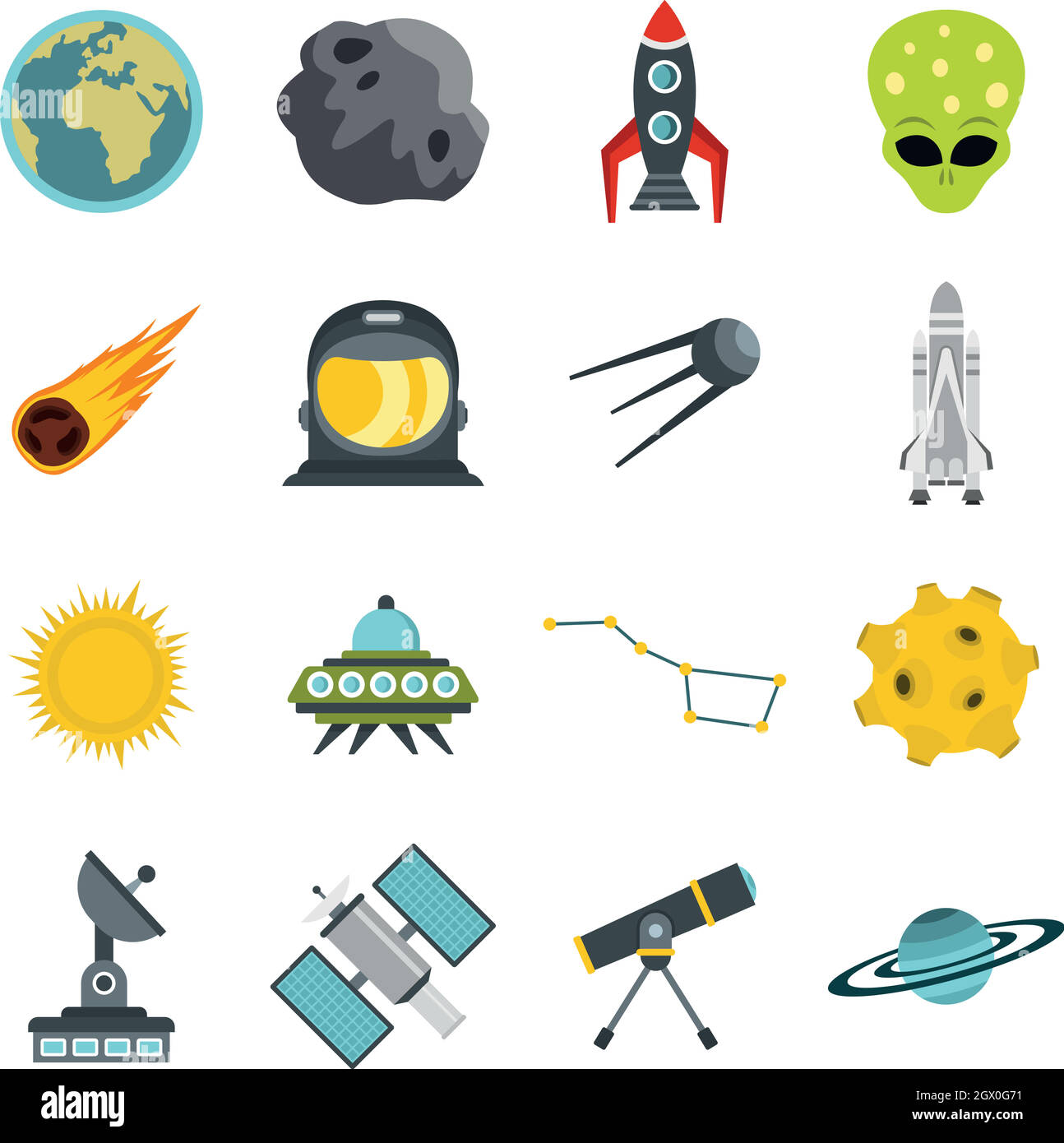 Space set flat icons Stock Vector Image & Art - Alamy Space set flat icons Stock Vector Image & Art - Alamy