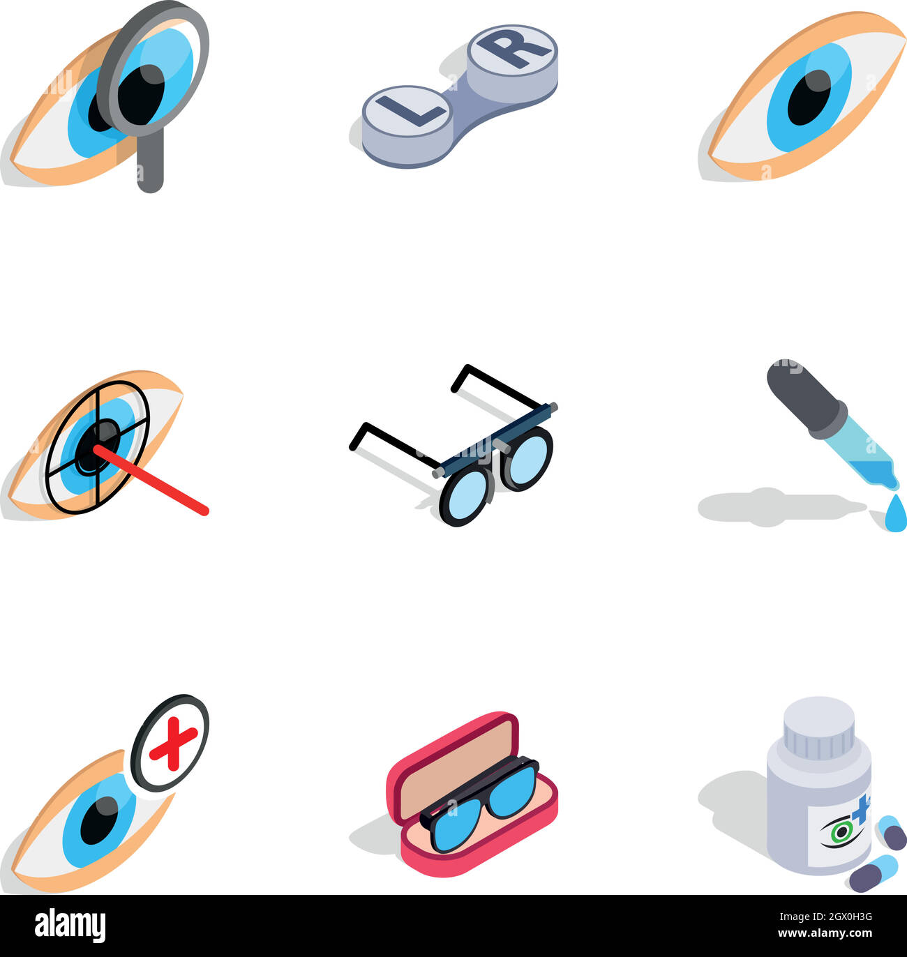 Eye icon ophthalmology optometry Cut Out Stock Images & Pictures - Alamy