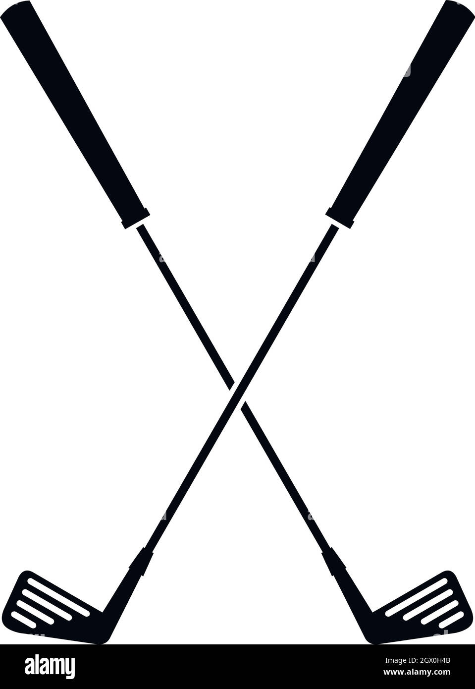 Two golf clubs icon, simple style Stock Vector Image & Art - Alamy