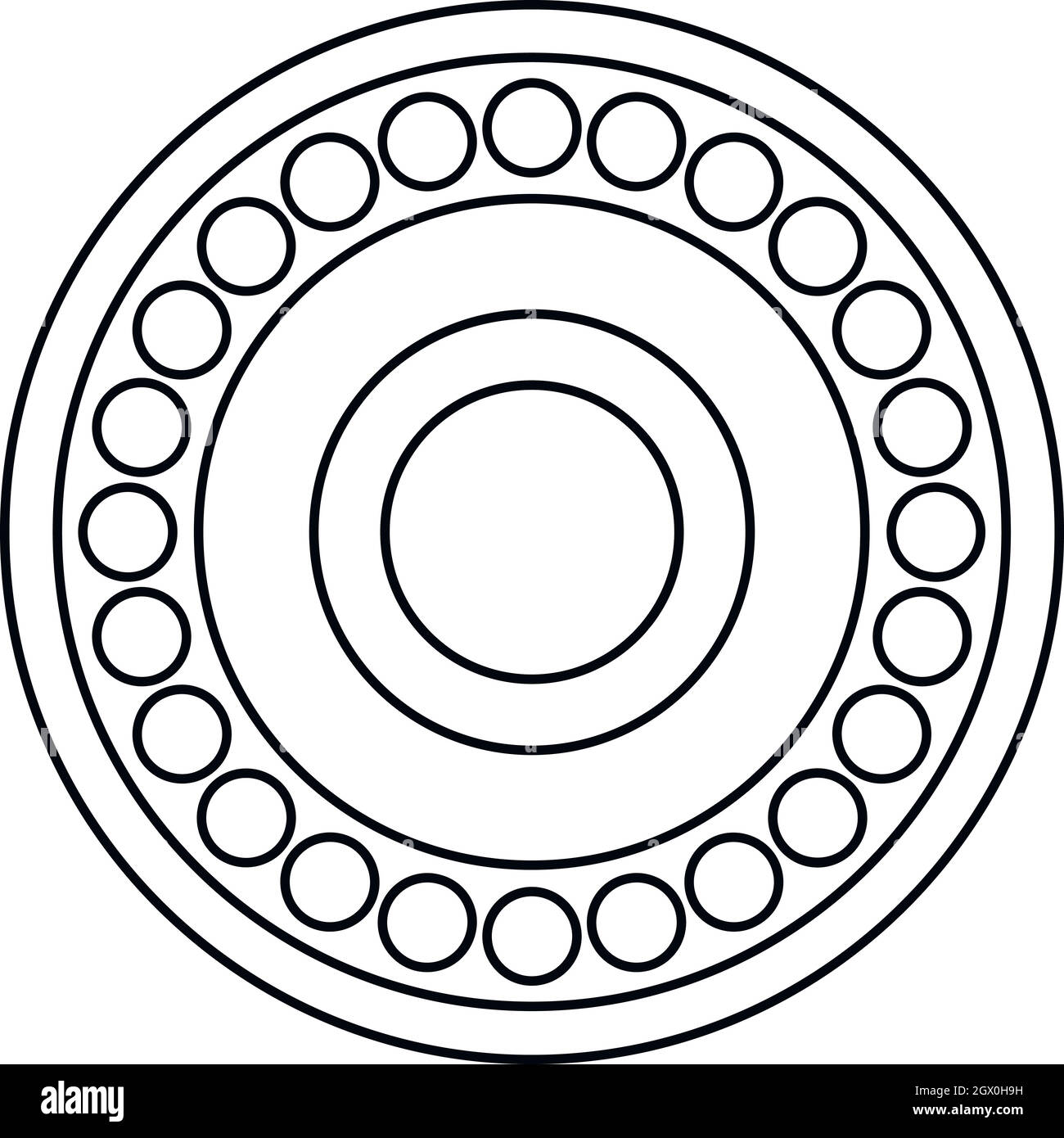 Bearing line icon car Stock Vector Images - Alamy