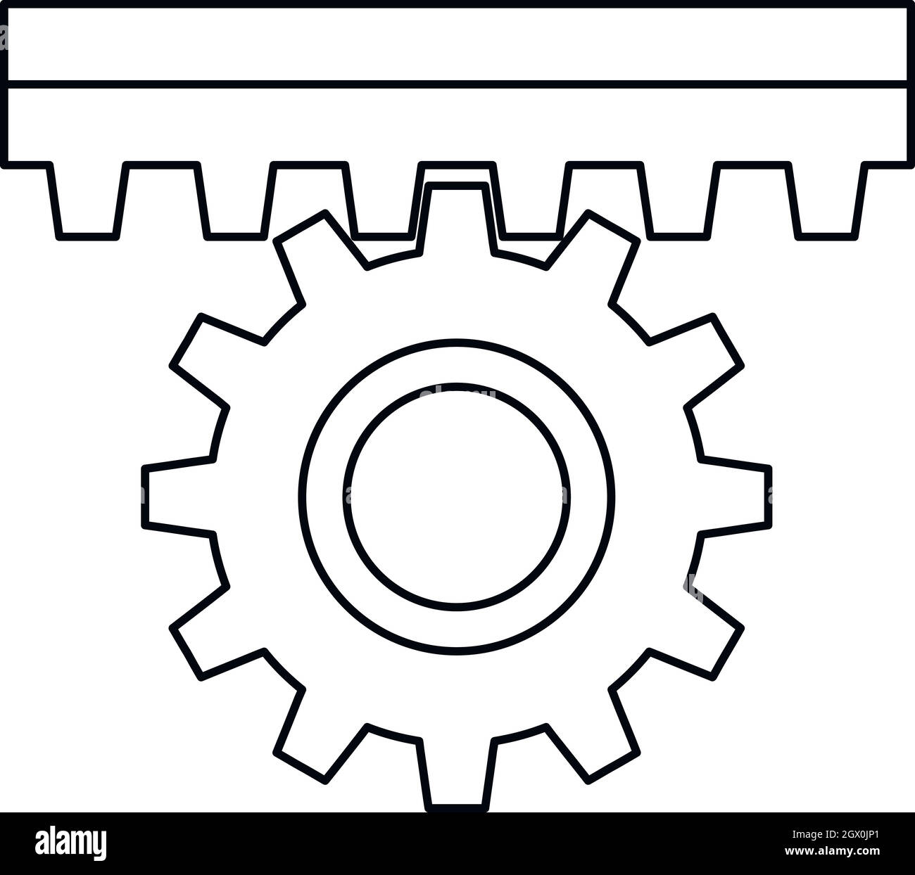 One gear Stock Vector Images - Alamy