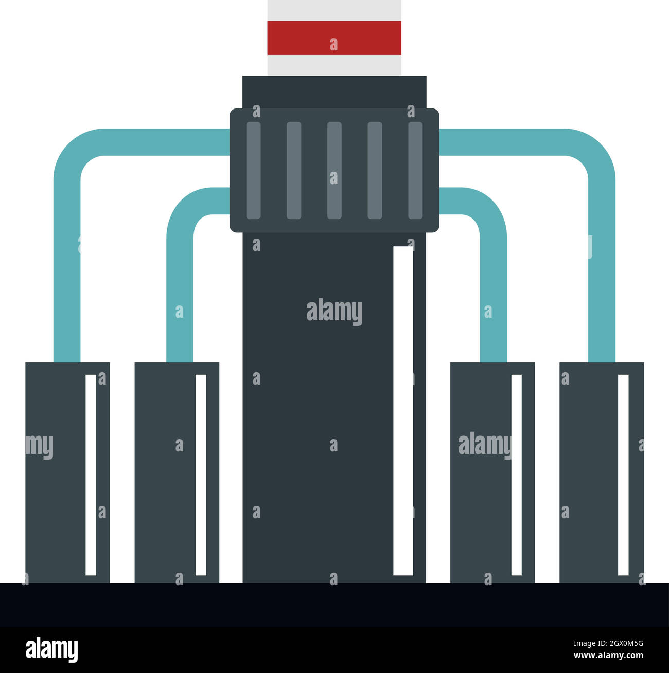 Oil refining icon, flat style Stock Vector Image & Art - Alamy