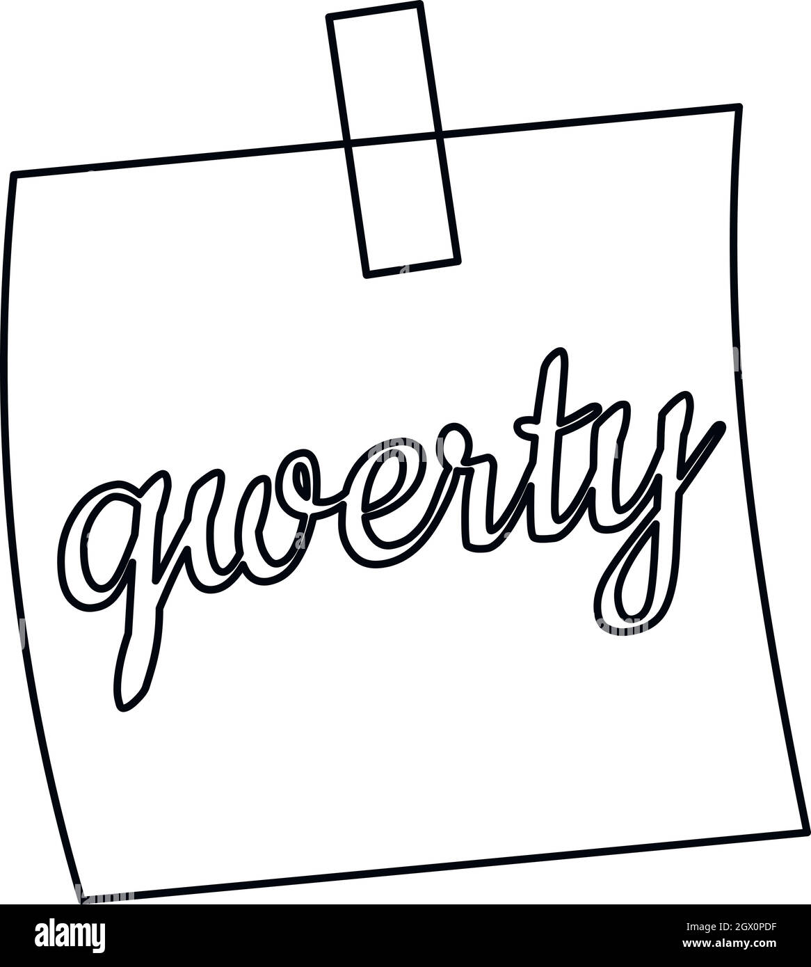 Stationery paper sheet text Stock Vector Images - Alamy