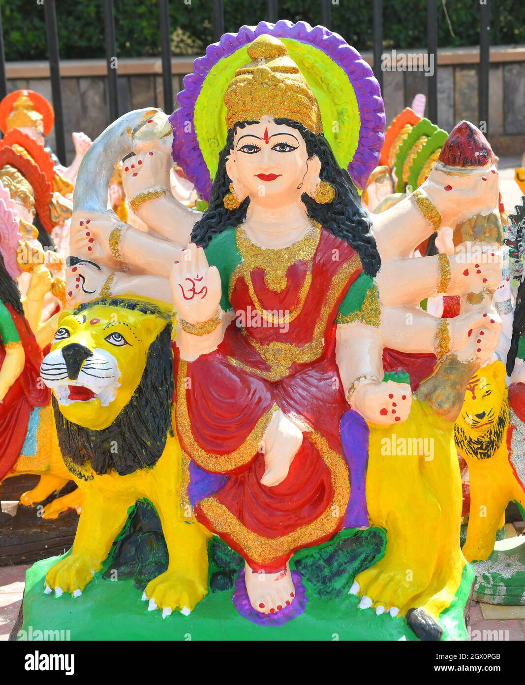 Jaipur, Rajasthan, India, October 3, 2021: Idol of Goddess Durga for ...