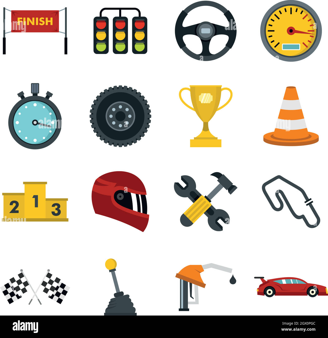 Racing auto sport flat Cut Out Stock Images & Pictures - Alamy