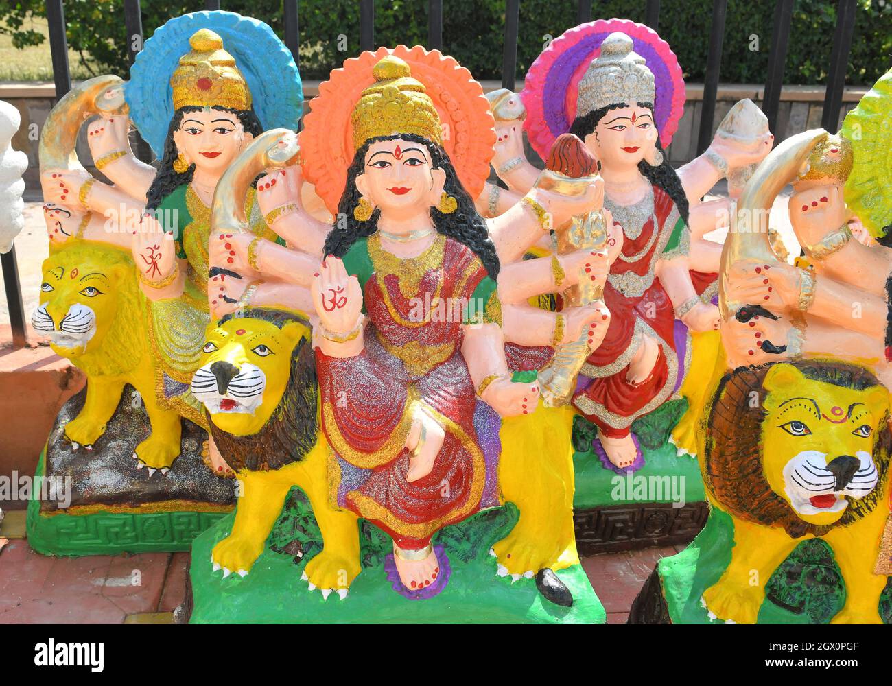 Jaipur, Rajasthan, India, October 3, 2021: Idols of Goddess Durga for ...