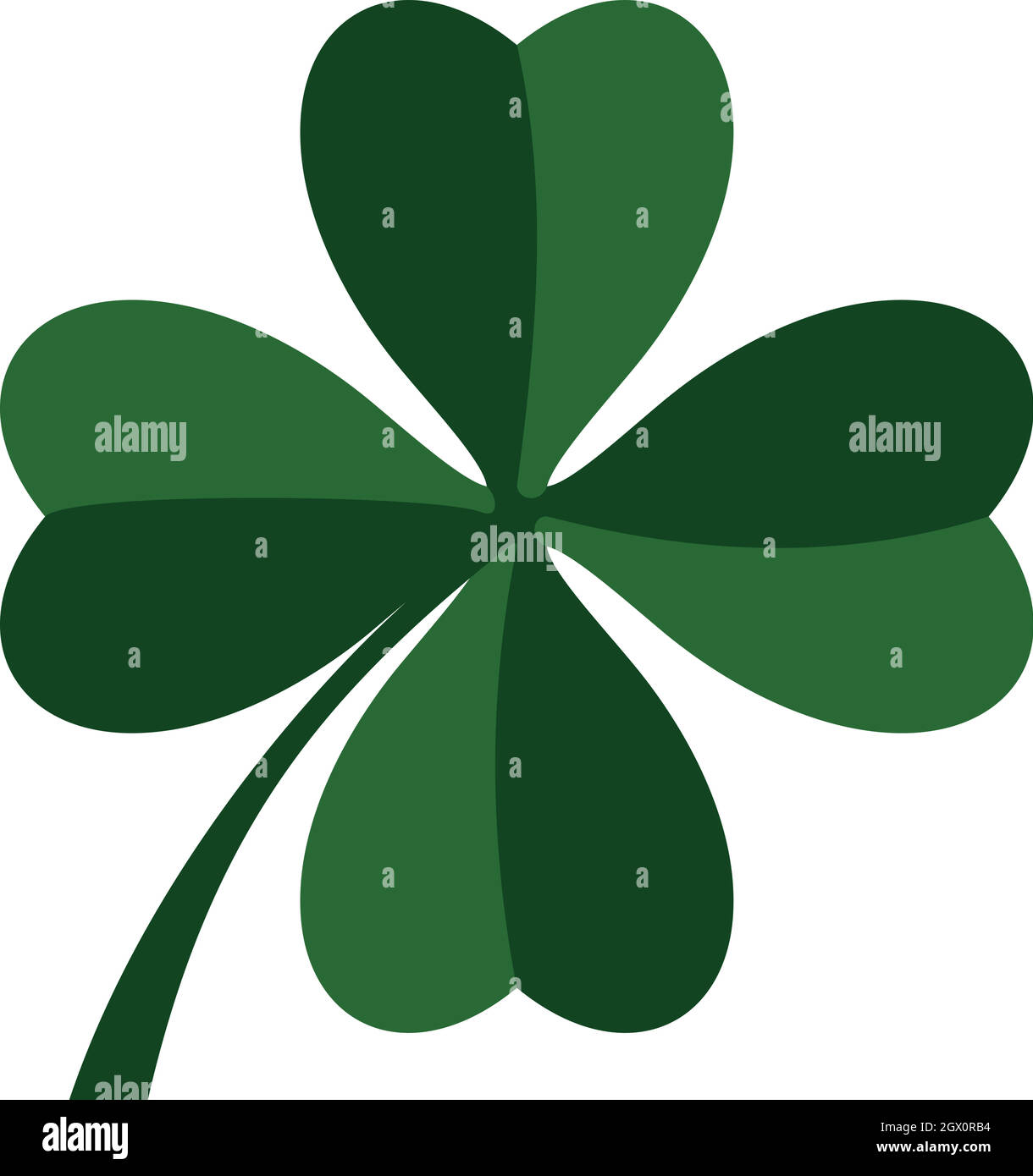 Green four leaf clover icon, flat style Stock Vector Image & Art - Alamy