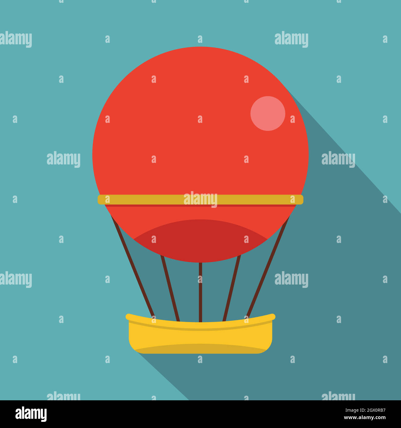 Red aerostat balloon icon, flat style Stock Vector Image & Art - Alamy