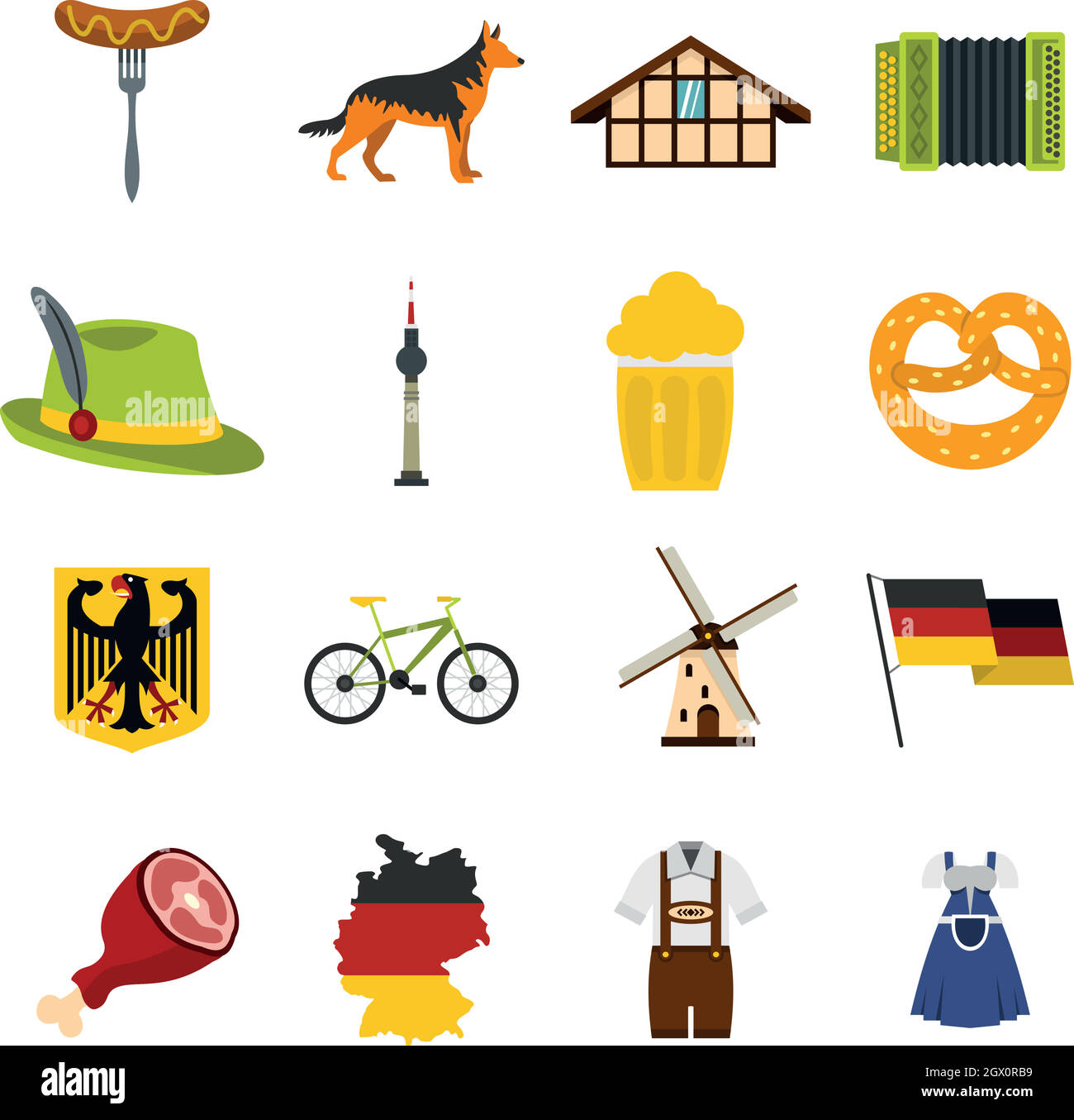German flat flag Cut Out Stock Images & Pictures - Alamy